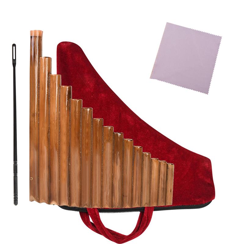 Pan Flute 15 Pipes Natural Bamboo Wind Instrument ... – Vicedeal
