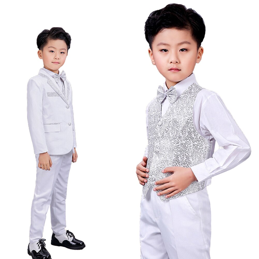 Lolanta 4Pcs Peuter Jongens Smoking Pak Wit Zilver... – Vicedeal