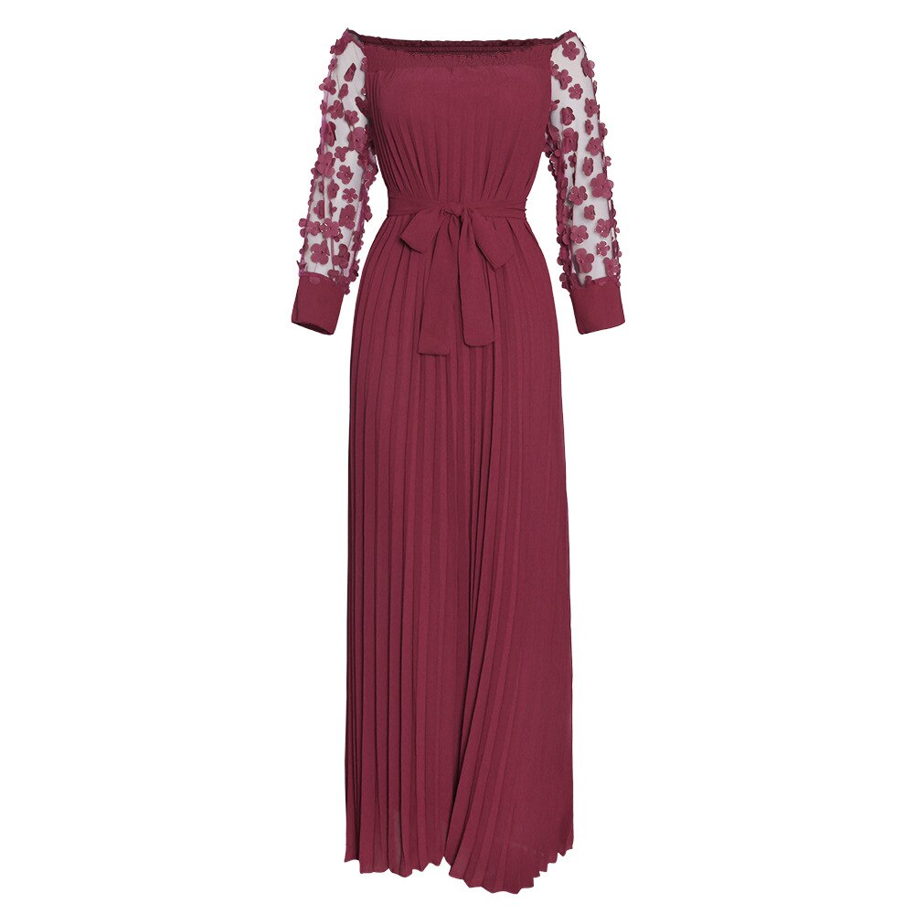 African Long Maxi Dress Women's Slash Neck Off The... – Vicedeal