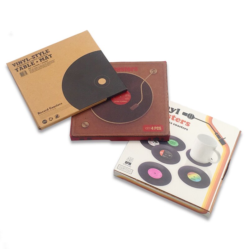2/4/6 stk miljøvenlig plast vinyl plade dækkeservi... – Grandado