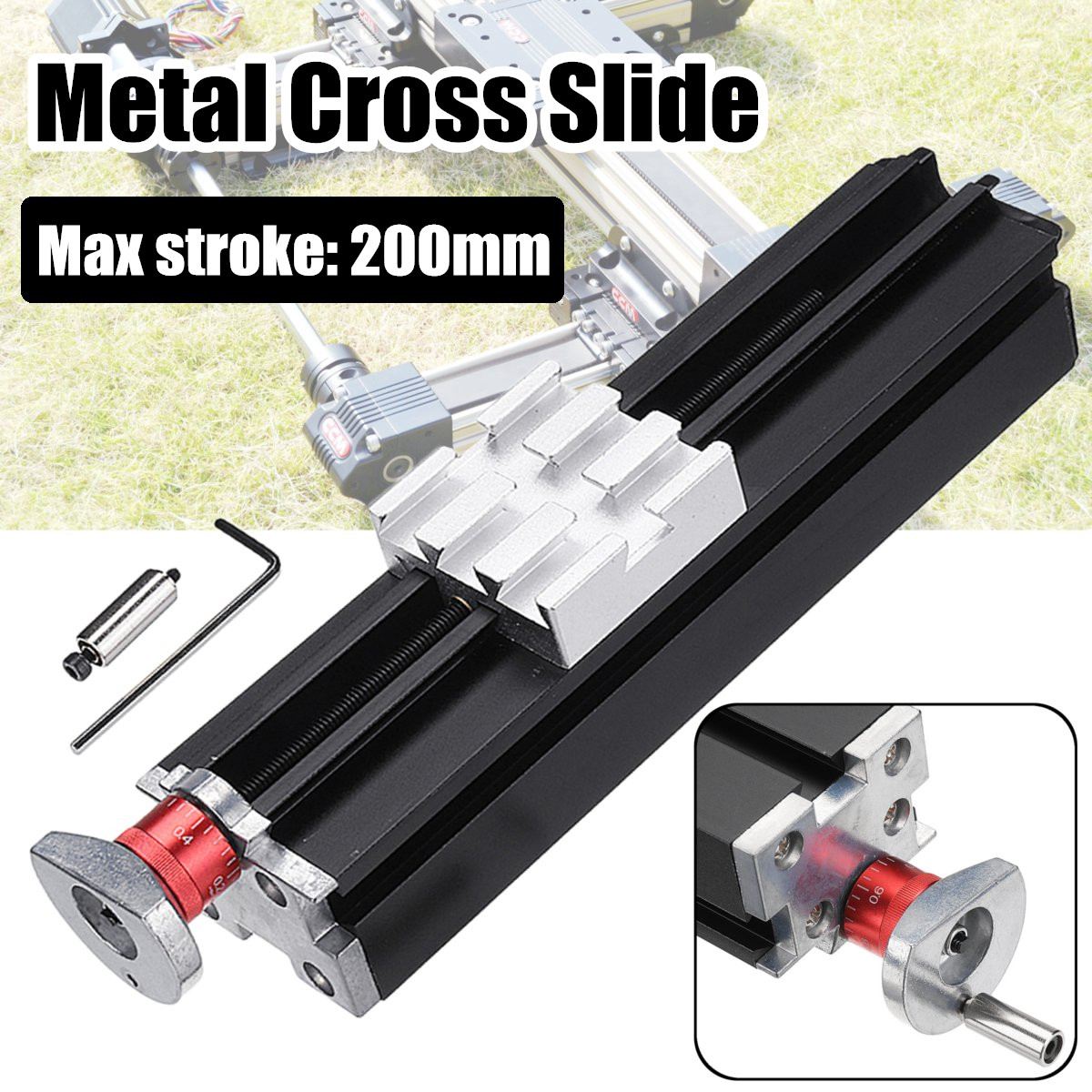 200mm Metal Cross Slide Block Z010M For Lathe Feed... – Grandado