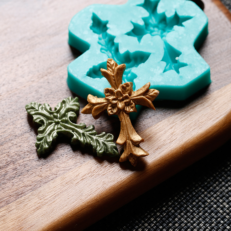 Two Crosses Shaped Silicone Mold Fondant Cake Mold... – Vicedeal