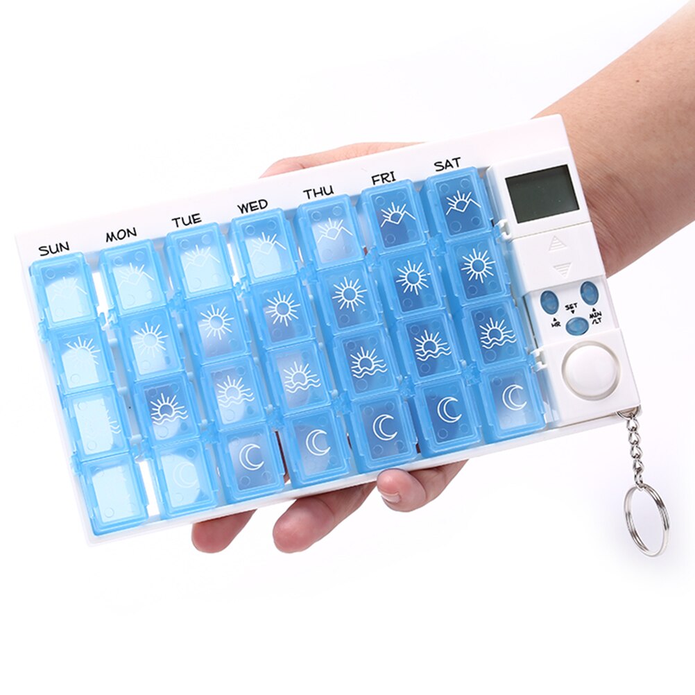 28 Cells Weekly LCD Intelligent Pill Dispenser Sma... – Vicedeal