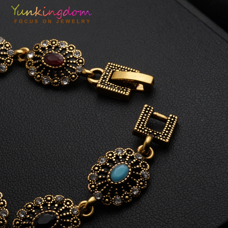 Yunkingdom Unique Style Colorful Jewelry, Gold Col... – Grandado