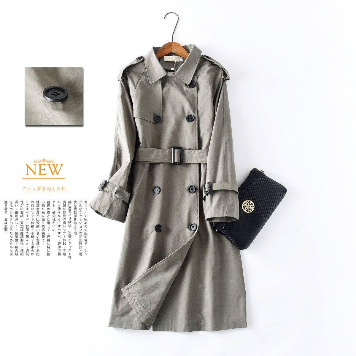 Lente herfst dames casual trenchcoat oversized dub... – Vicedeal