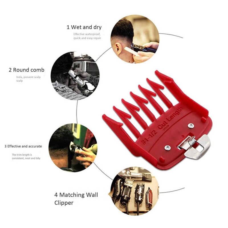 4PCS Cutting Guide Comb Hair Clipper Limit Comb wi... – Grandado