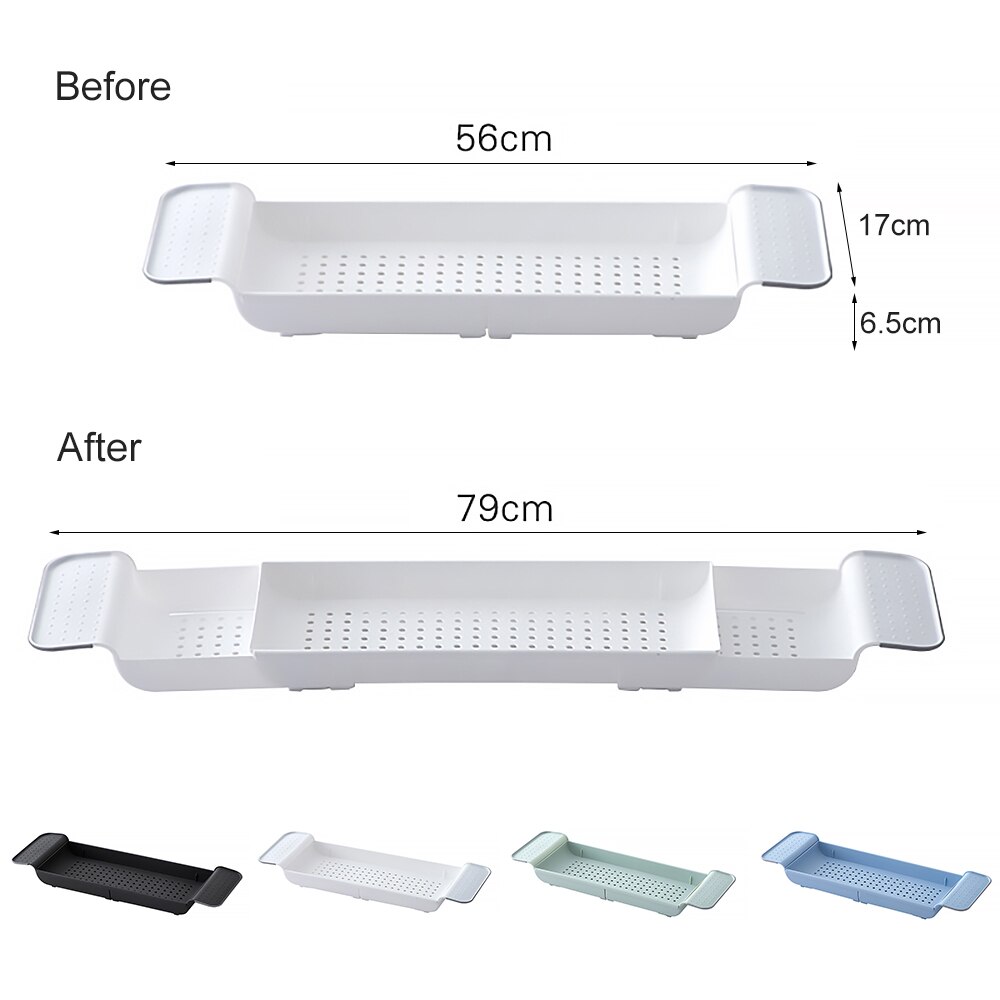 Retractable Bathtub Storage Rack Bath Tray Tub Mul... – Grandado