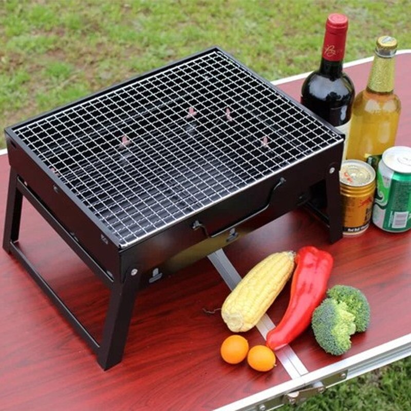 Portable Compact Charcoal BBQ Grill Cooker Bars Sm... – Grandado
