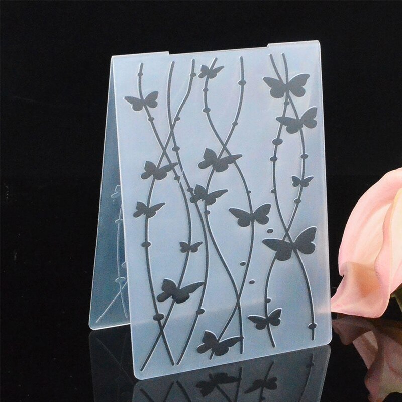 Butterfly Vine Plastic Embossing Folder For Scrapb... – Grandado