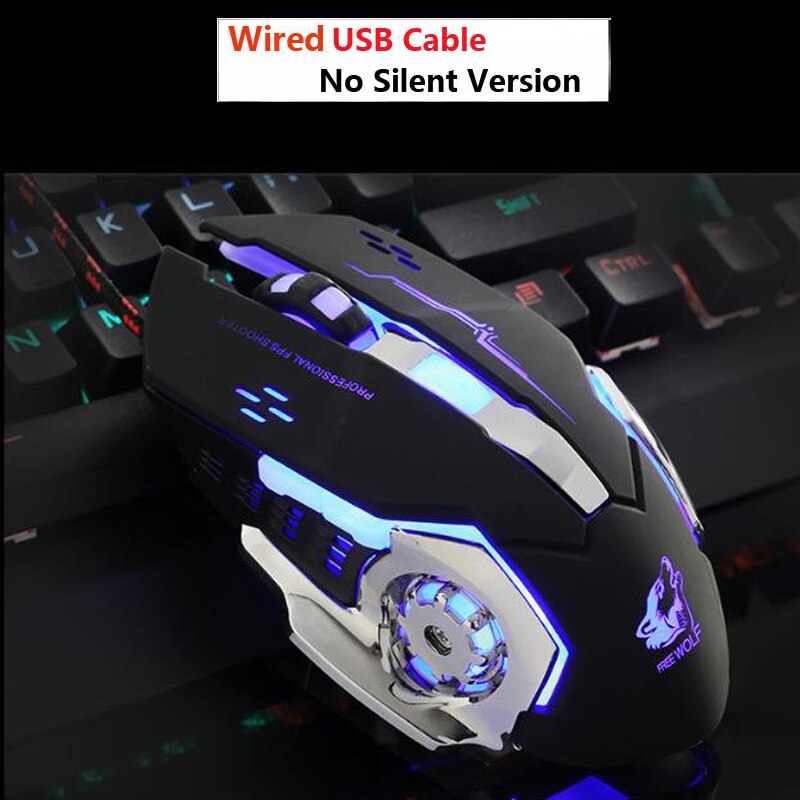 Silent Wired Gaming Mouse 6 Programmable Buttons E... – Grandado