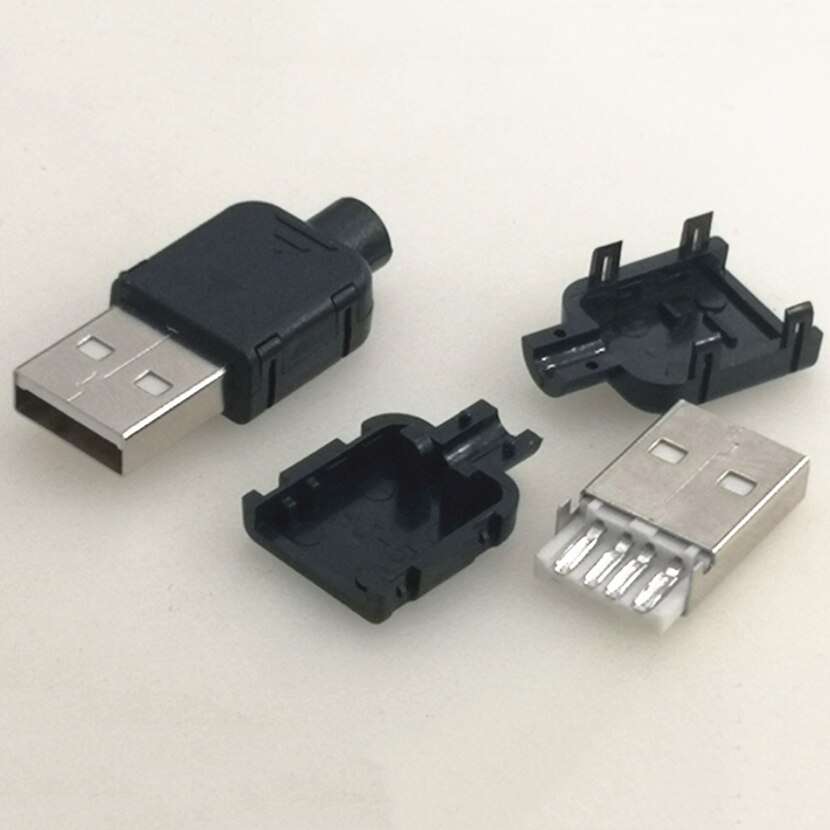 10 Sets DIY USB 2.0 Connector Plug A Type Male 4 P... – Vicedeal