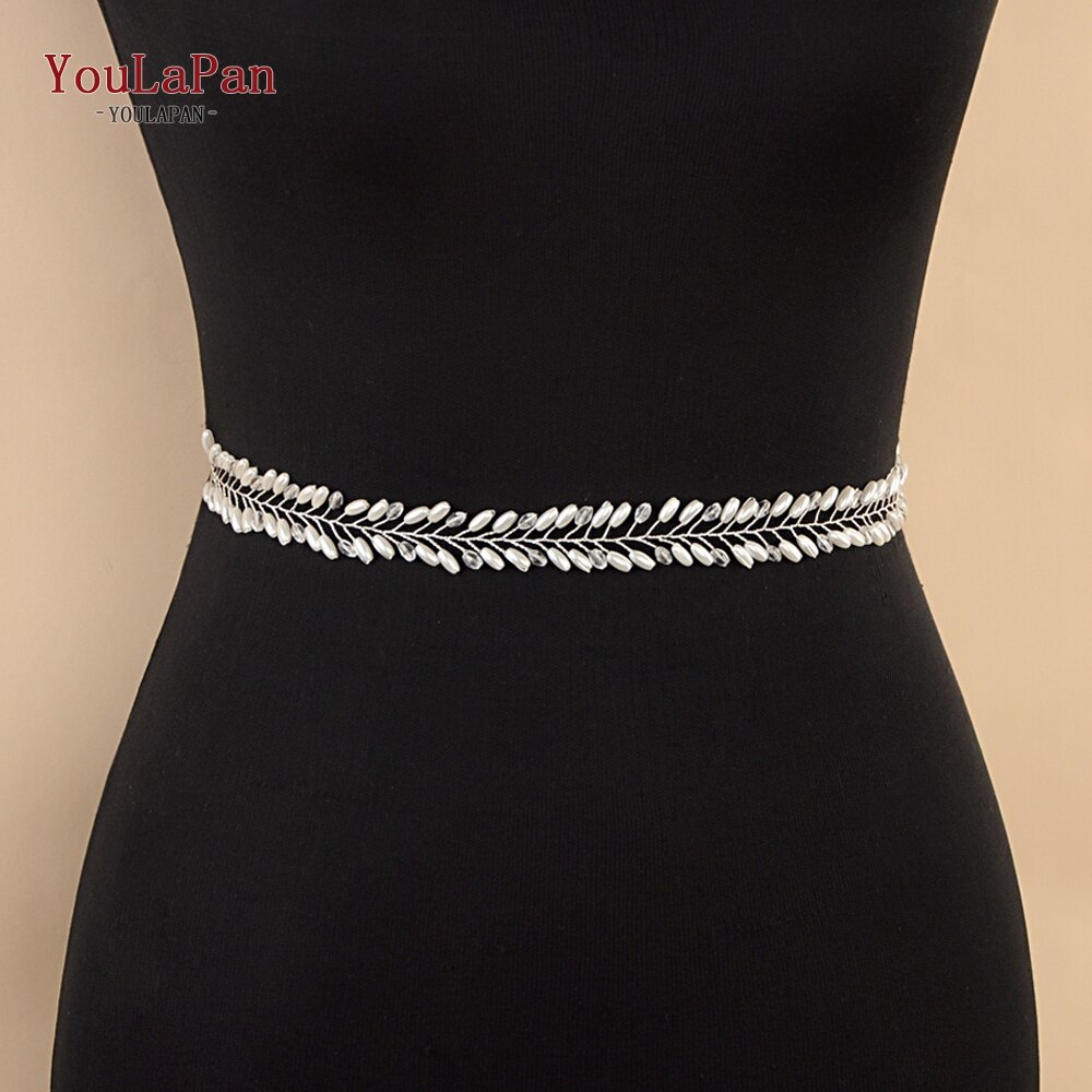YouLaPan SH46-S cinturón de novia de plata Cinturó... – Grandado