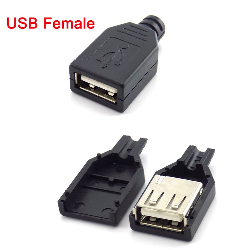 4 Pin USB 2.0 Type A Female Plug Socket Connector ... – Grandado