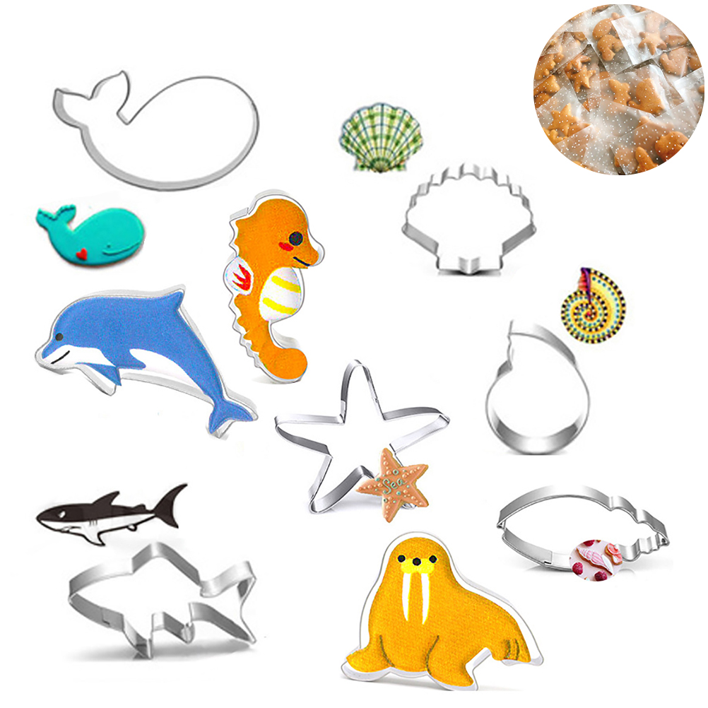 9pcs/set Stainless Steel Under the Sea Creatures C... – Grandado