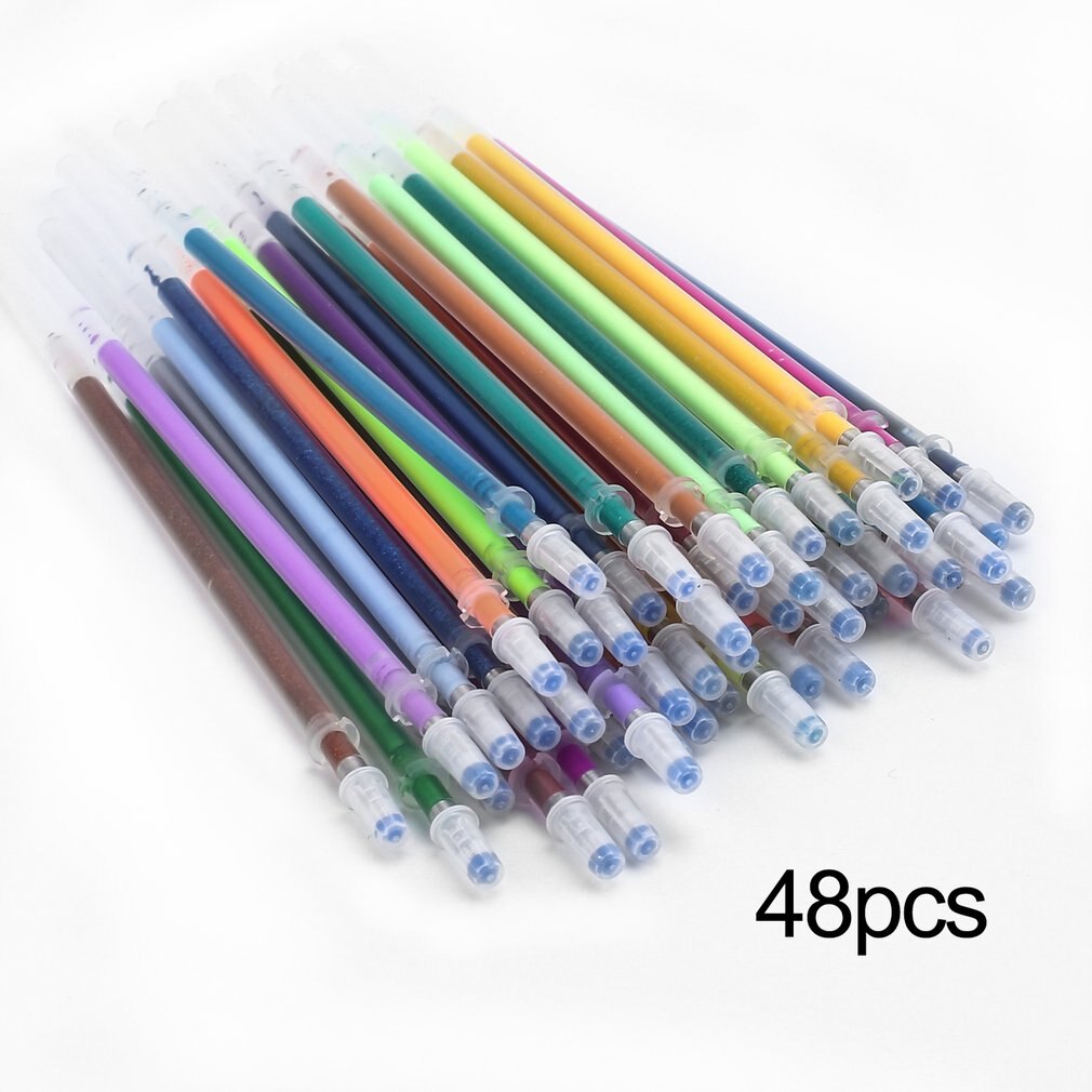 1.0mm Colorful Gel Pen Fluorescent Refills Color C... – Vicedeal