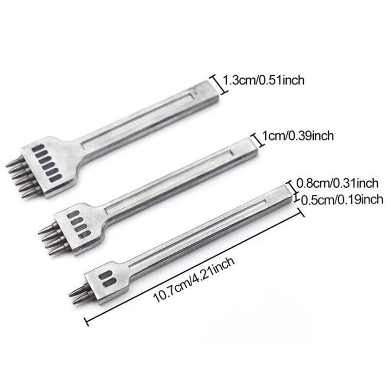 Leather Craft Round Hole Pricking Iron Chisel Head... – Grandado