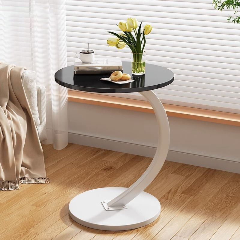 Light luxury round bedside coffee table home simpl... – Grandado
