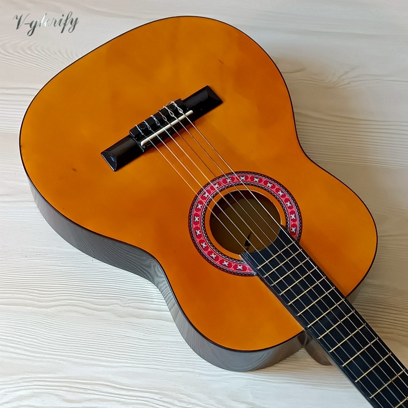 stock 30 inch orange full basswood body classic gu... – Grandado