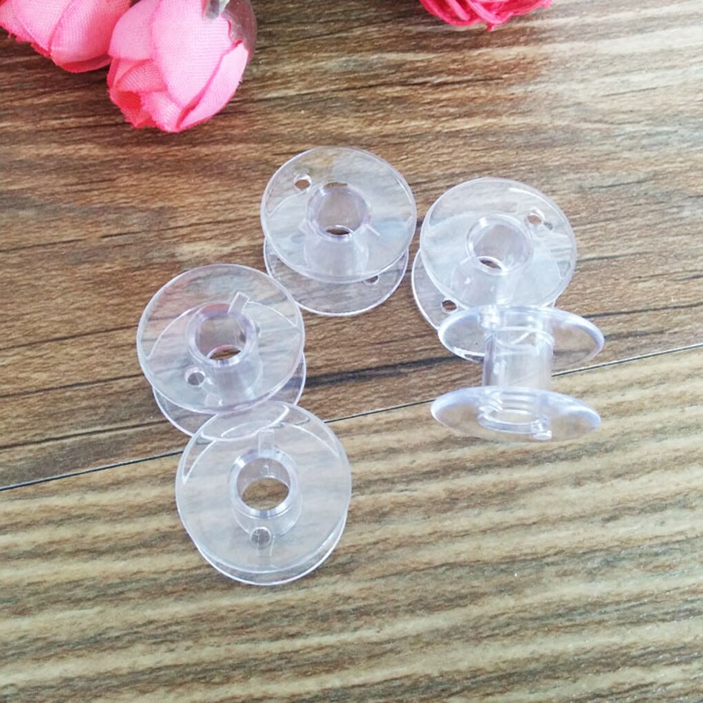 Lots 10pcs Clear Plastic Empty Bobbins For Brother... – Vicedeal