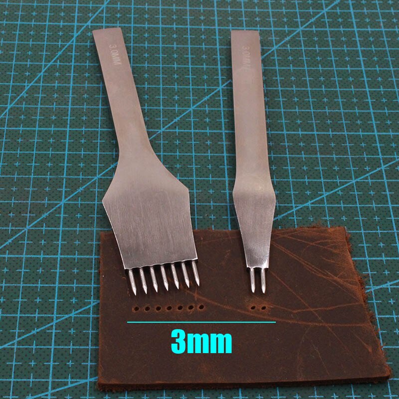 3-4mm steel Prong Leather Craft Punching Hole Tool... – Grandado
