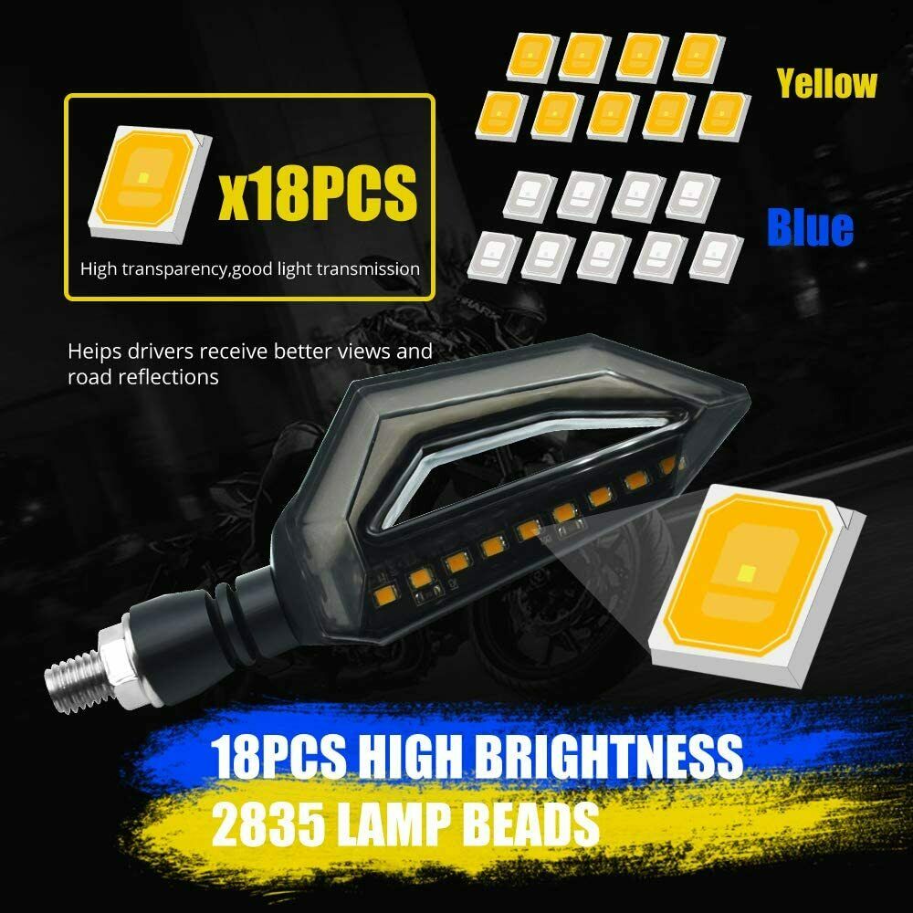 2 PIÈCES LED Clignotants Moto Clignotant LED Ambre... – Grandado