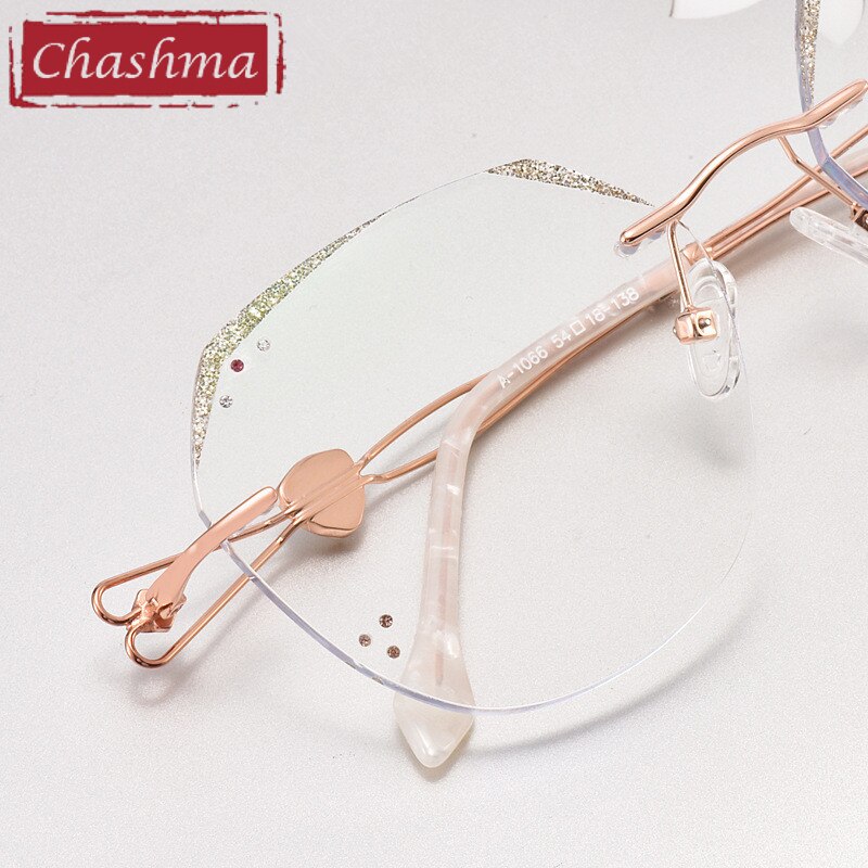 Women Transparent Lenses Eyeglasses Diamond Rimles... – Grandado