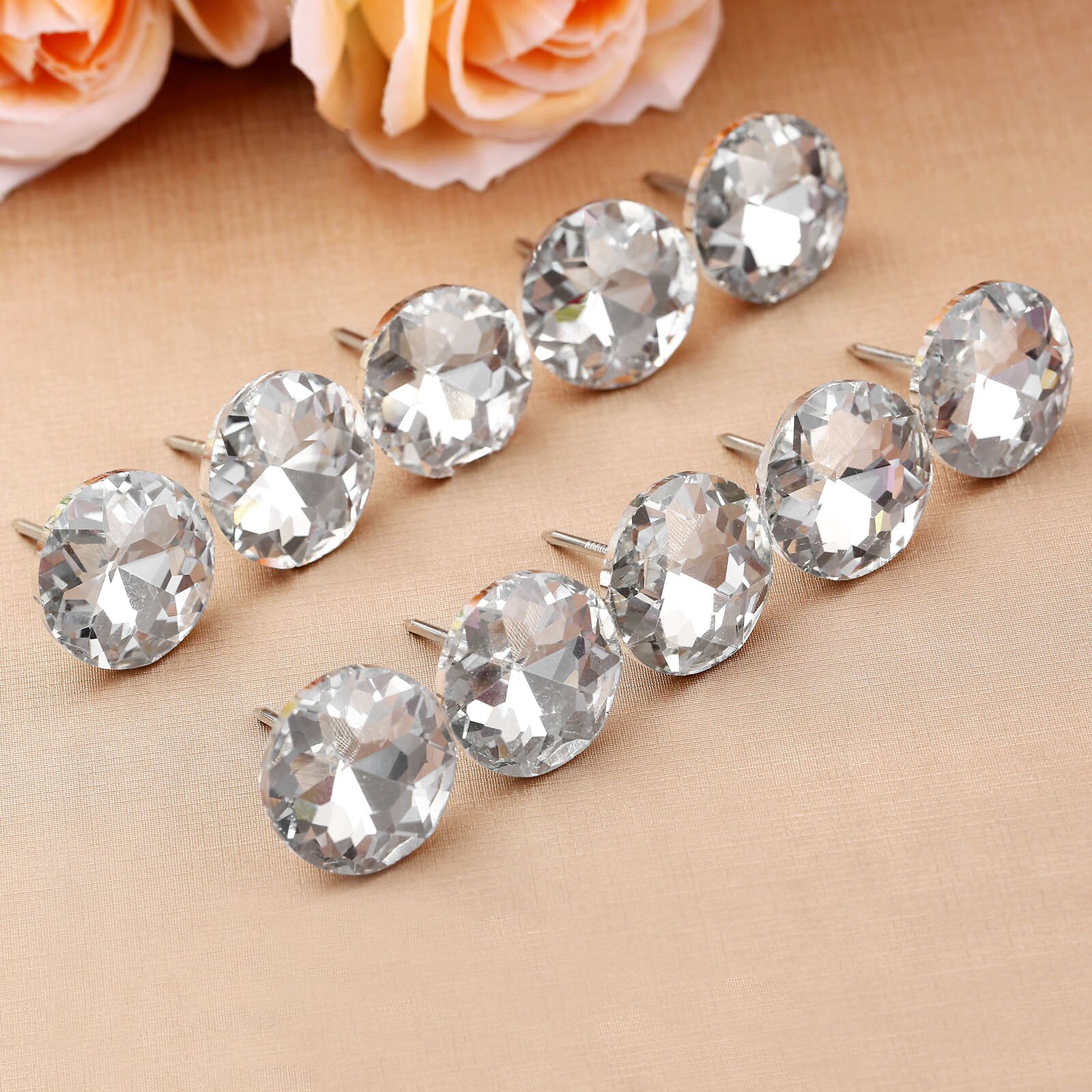 10pcs Diamond Upholstery Buttons Crystal Nail Gem ... – Grandado