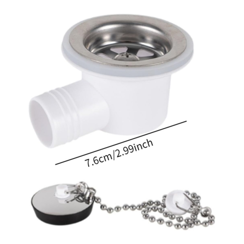 76mm Stainless Steel Sink Waste Drain Plug Hole An... – Grandado