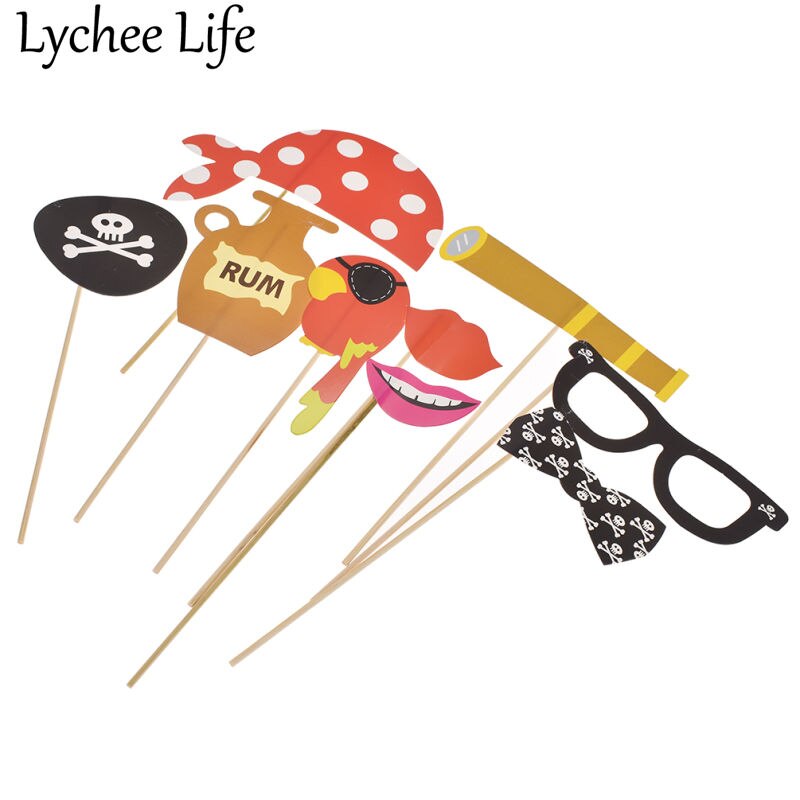 Lychee Life 9pcs Pirate Theme Photo Handheld Props... – Vicedeal