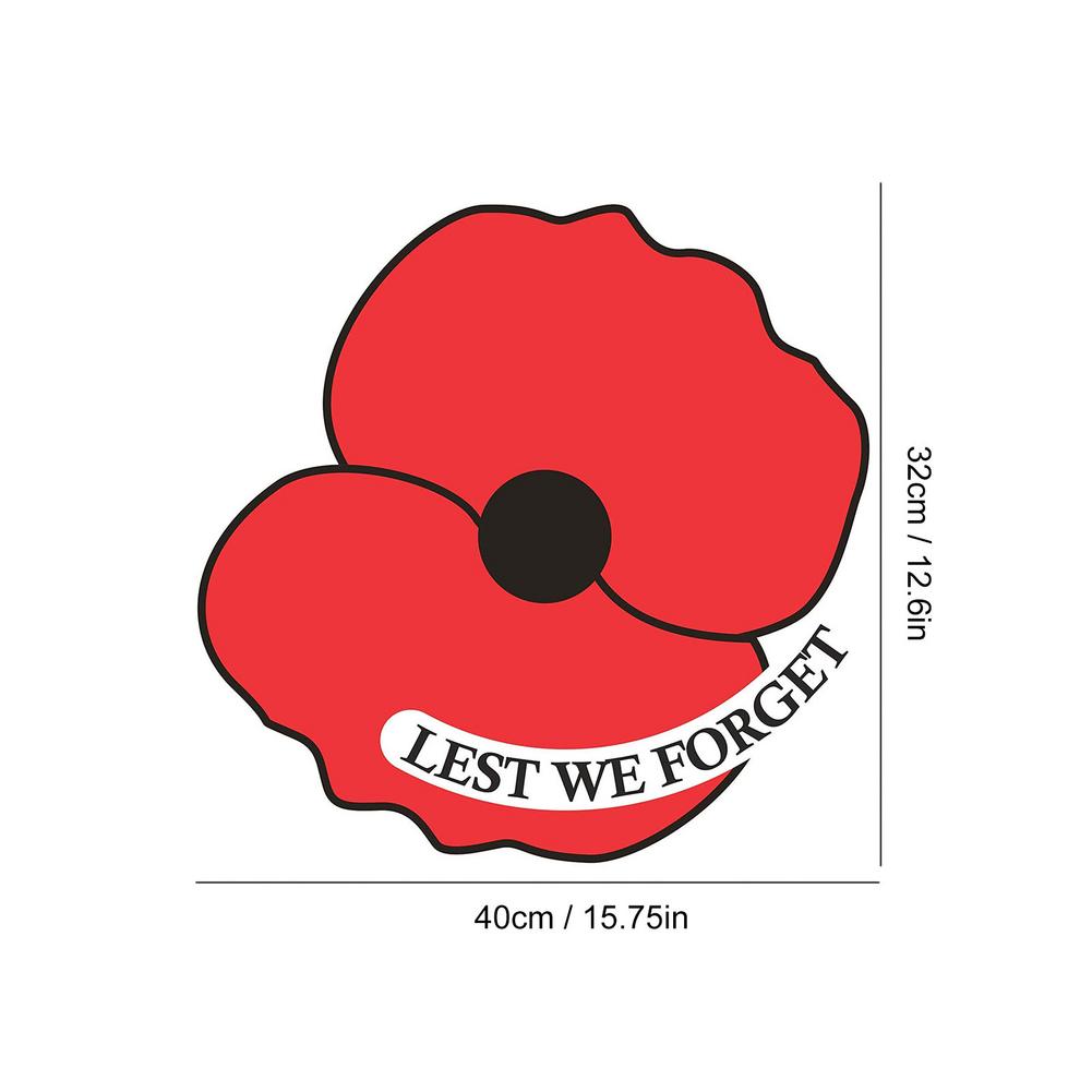 Red Poppy Removable Art Waterproof Bedroom Wall St... – Vicedeal