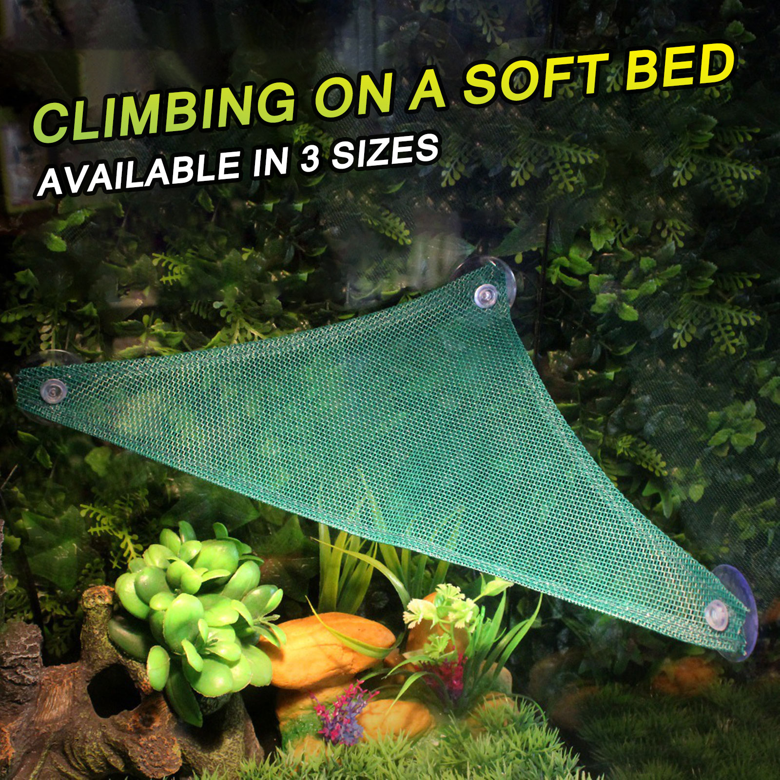 Breathable Mesh Reptile Hammock Triangular Hanging... – Grandado