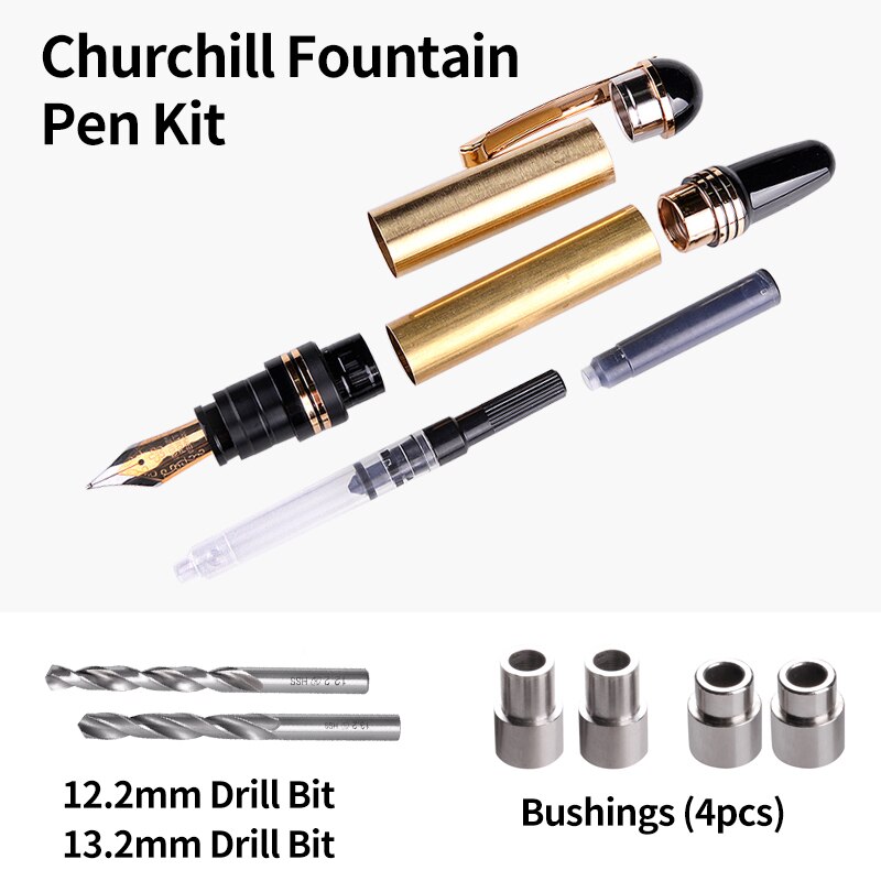 Churchill Fountain Pen Kit Chrome Plating Diy Acce... – Grandado