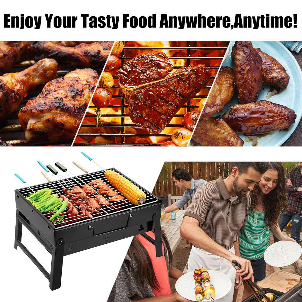 Folding BBQ Grill Portable Compact Charcoal Barbec... – Vicedeal