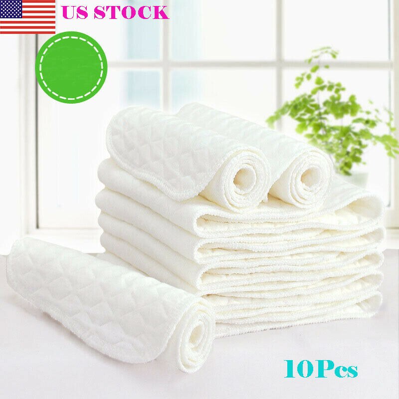 10PCS Set Reusable Baby Diapers Cloth Diaper 3 Lay... – Grandado