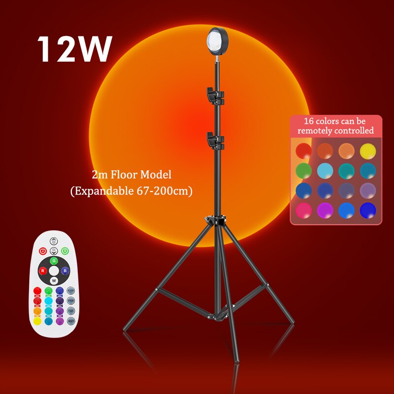 RGB Sunset Lamp Projector for Room LED Sunset Proj... – Grandado