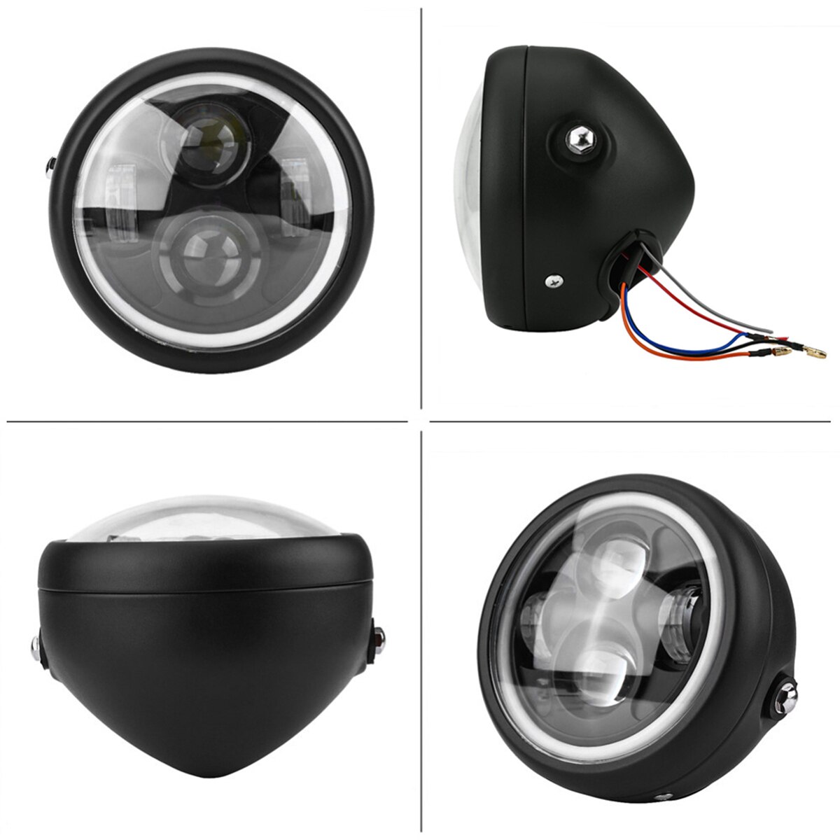 LED Headlight 16cm LED Headlight Motorcycle Front ... – Grandado