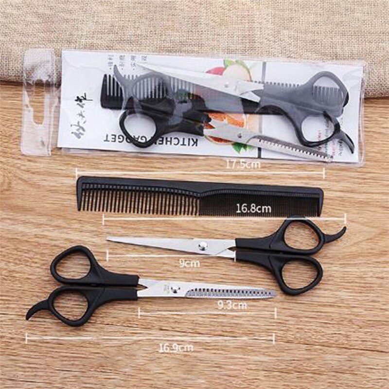 3pc Barber Hair Cutting Scissors Comb Hairdressing... – Grandado