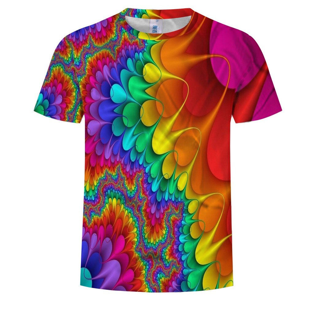 Men's Funny Color Digital Print T Shirt Mens 3D Co... – Vicedeal