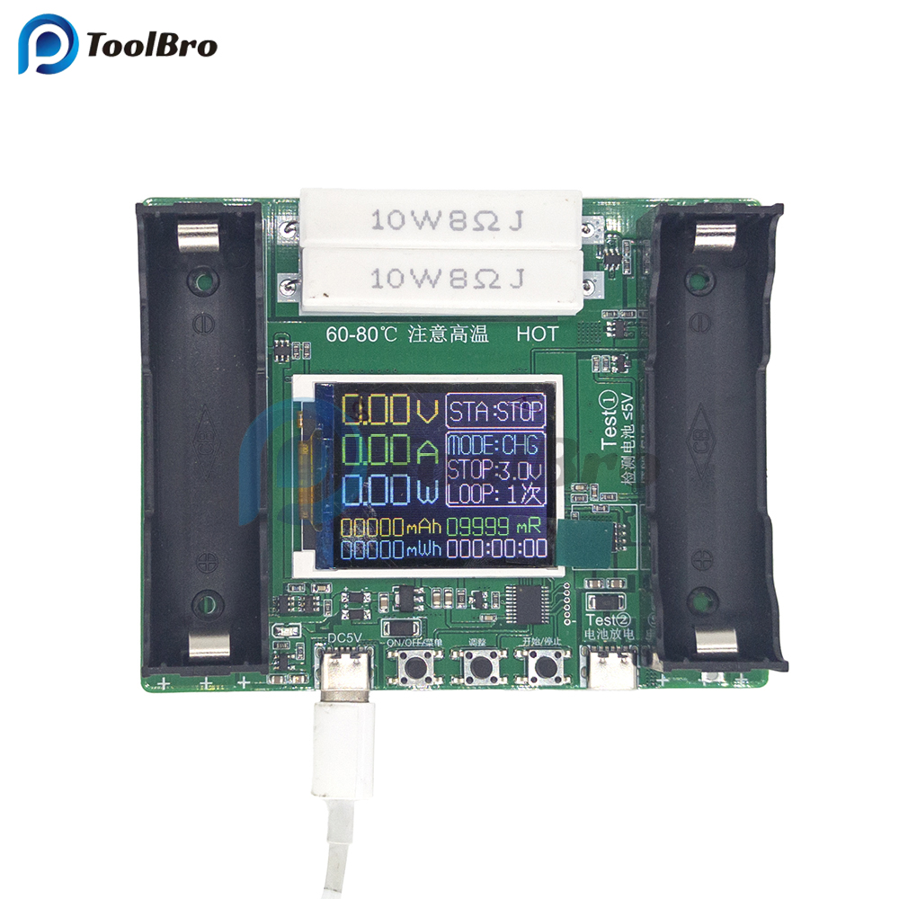 18650 Lithium Battery Tester Type-c USB C MAH MWH ... – Grandado