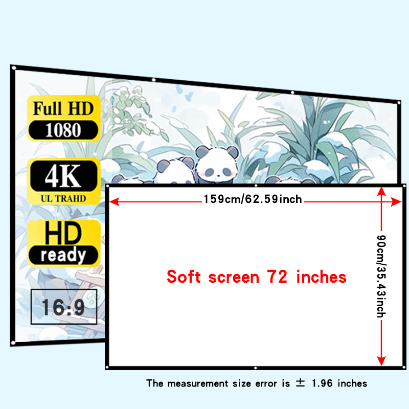 Projector high-density screen, no need for punchin... – Grandado