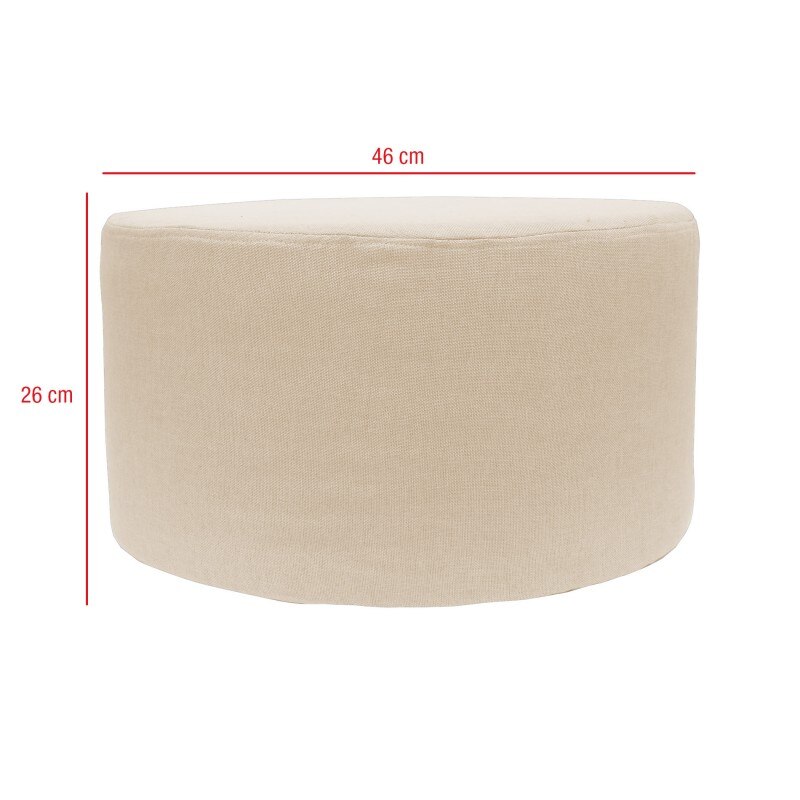 Rebecca Mobili Poef Poef Afgeronde Beige Moderne 2... – Grandado