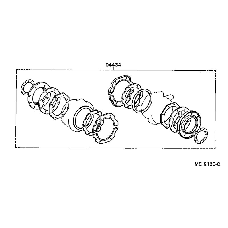 Steering knuckle oil seal repair kit 04434-60051 F... – Vicedeal