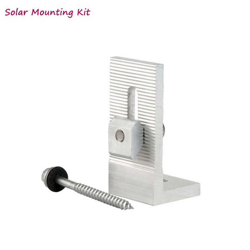 5pcs solar panel mounting brackets kit aluminum L ... – Vicedeal