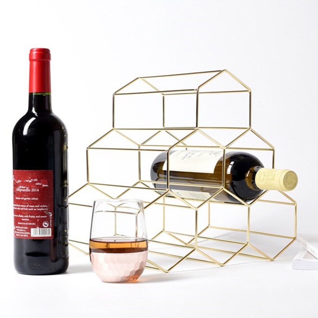 Triangle 6 Bottles Wine Rack Metal Storage Holder ... – Vicedeal