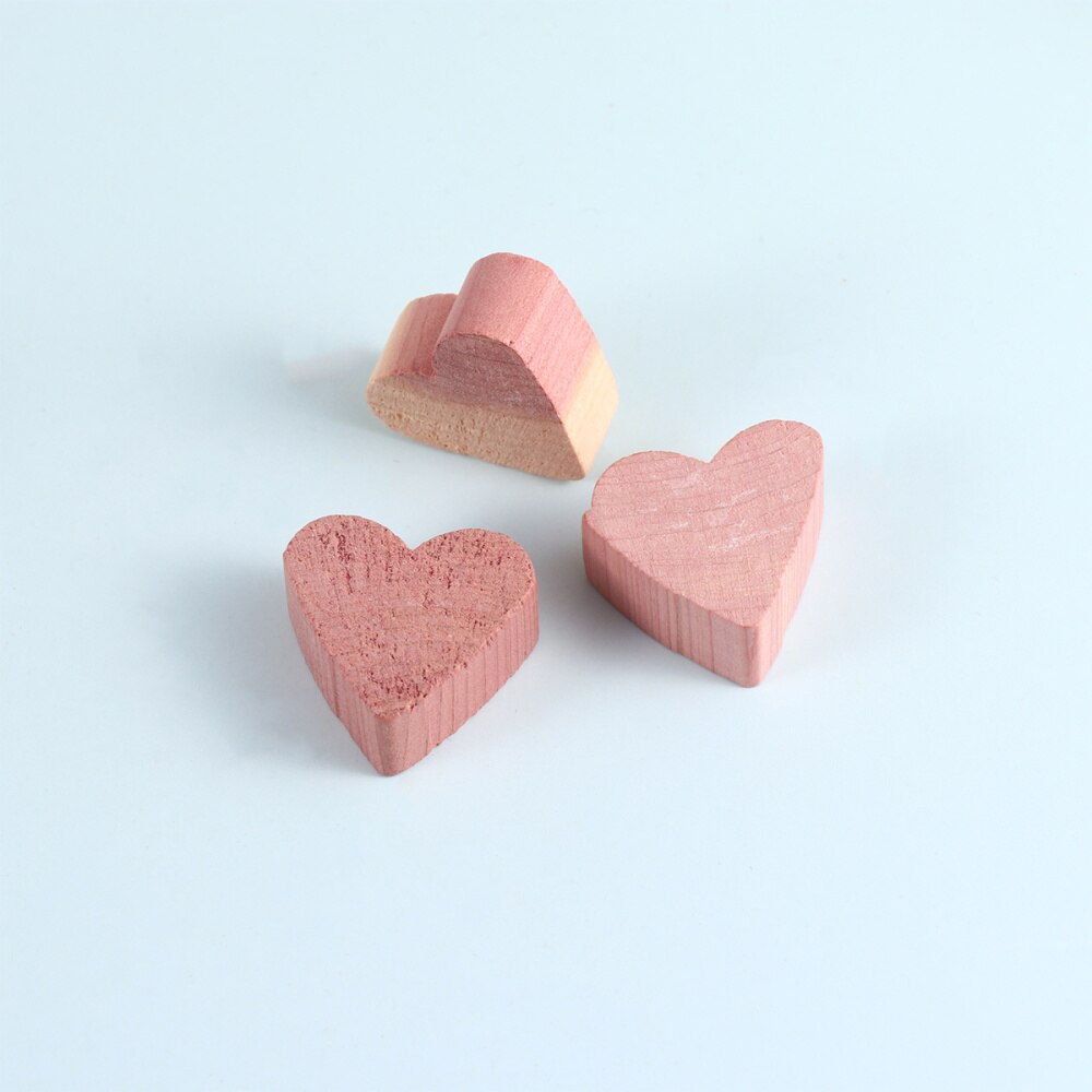 20pcs Wood Blocks Heart Shape Natural Cedar Moistu... – Grandado