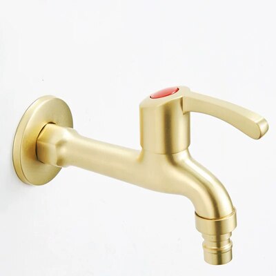 Gold brush Brass cold tap Gold Faucet Single Cold ... – Grandado