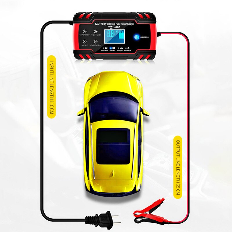 12/24V 8A Volledige Automatische Auto Acculader Lo... – Grandado