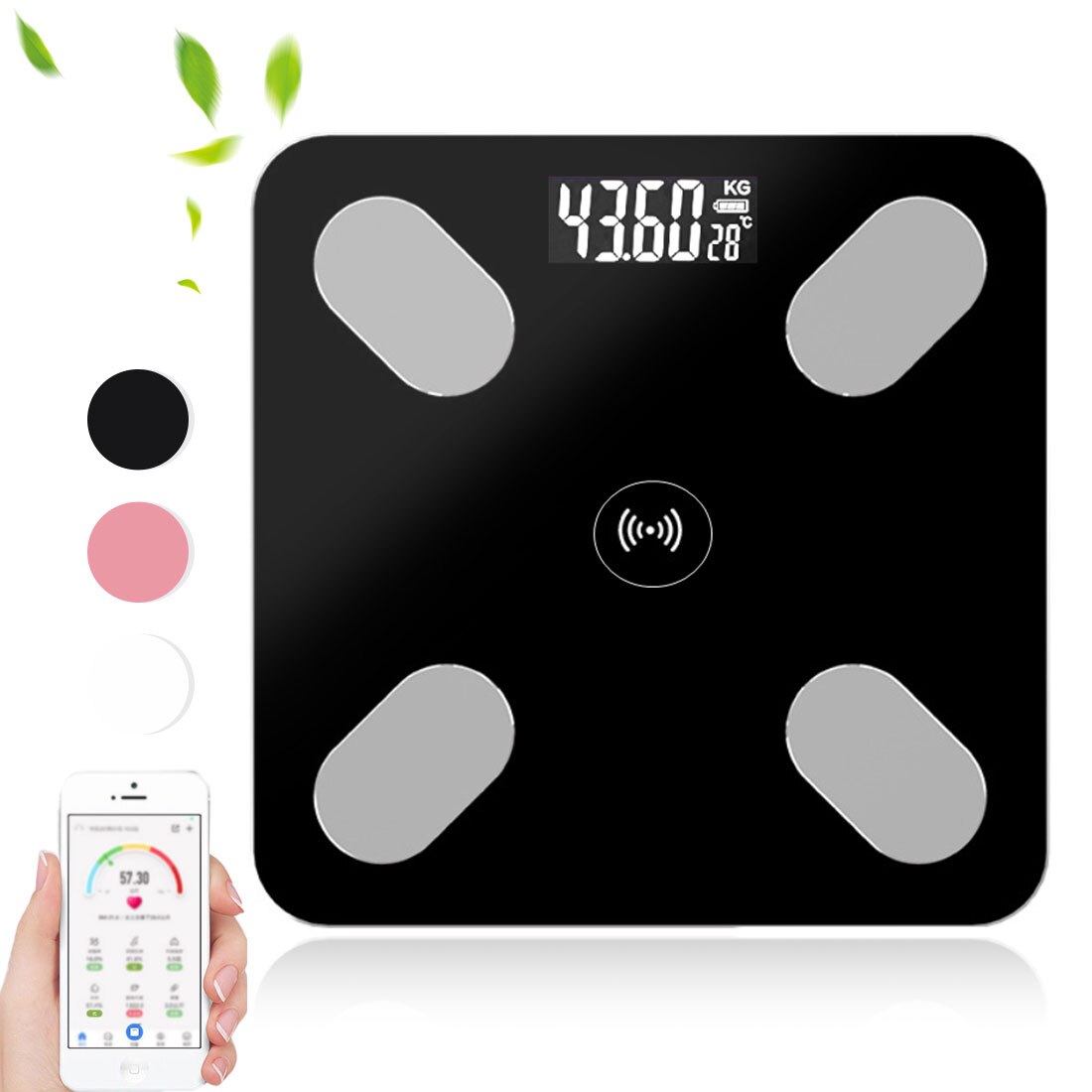 BMI Weight Scale Bluetooth Body Fat Scale LED Digi... – Grandado