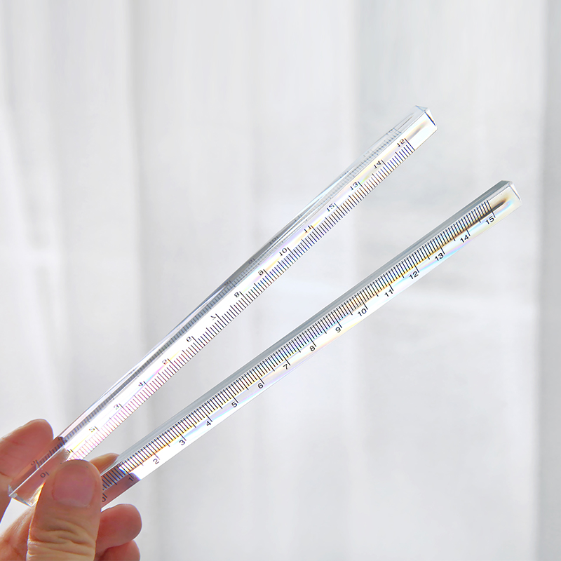 Simple Transparent Triangular Ruler 15cm 20cm Offi... – Vicedeal
