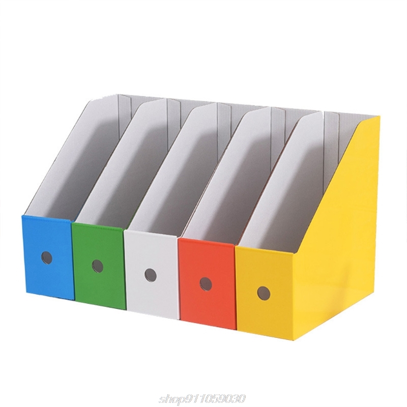 5pcs Paper Cardboard File Magazine Holder Colorful... – Grandado